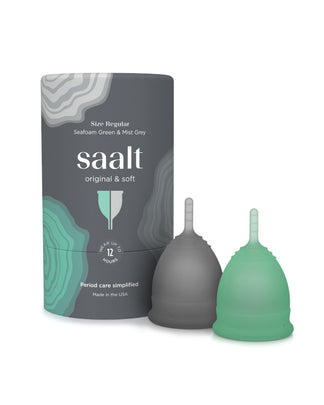 Saalt Twin Pack | Reusable Period Cups for Sensitive & Active Days | Saalt