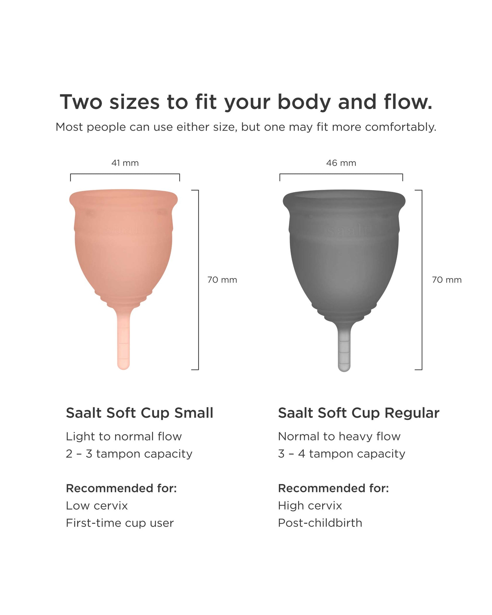 Saalt Soft Duo Pack | Menstrual Cups | Saalt